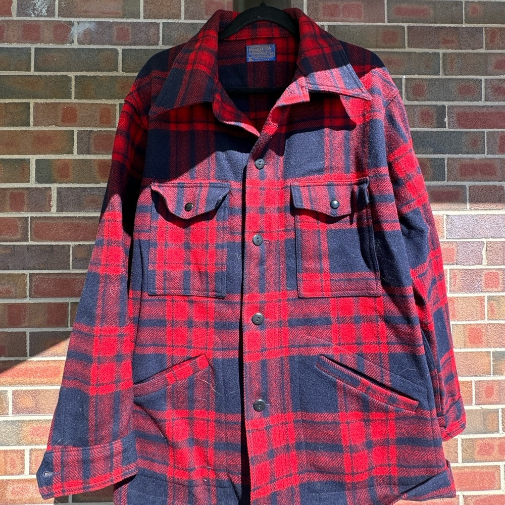 Pendleton Wool Mackinaw Cruiser Chore Coat Size Xl - Gem